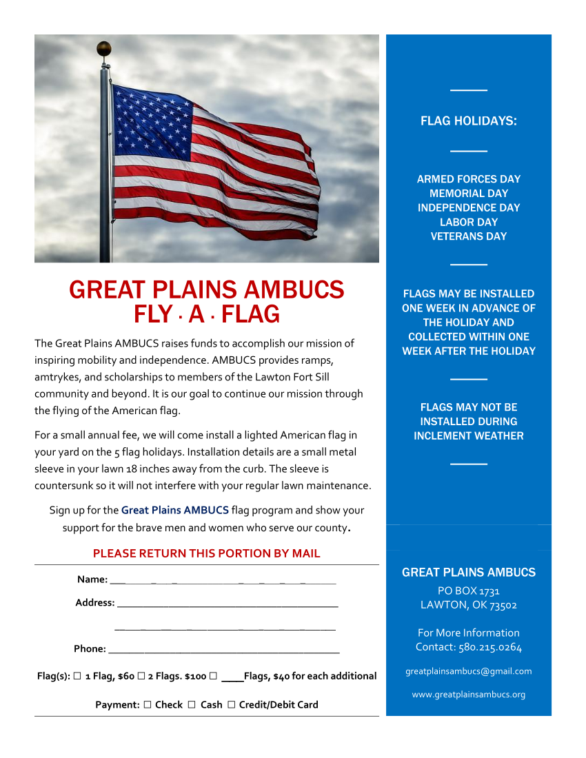 Fly a Flag – Great Plains AMBUCS